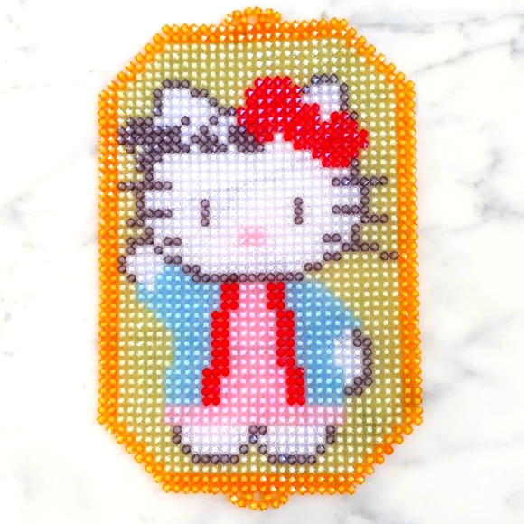Handmade | Art | Brand New Handmade Hello Kitty By Crystal Beads | Poshmark